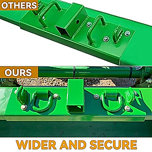ECOTRIC 4.96" W × 21.93" L Bolt on Tractor Grab Hooks 2" Receiver Compatible with John Deere 4100 4010 4110 4115 2320 2520 2720 2025r 2032r 2038r