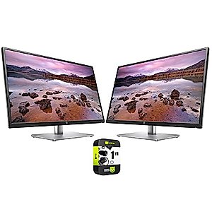 HEWLETT PACKARD 2UD96AA#ABA 32 inch FHD IPS 32s Monitor with Tilt Adjustment Anti-Glare Panel 2 Pack Bundle with 1 YR CPS Enhanced Protection Pack