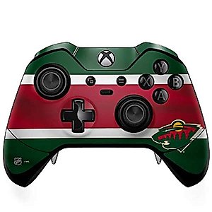 Skinit Decal Gaming Skin compatible with Xbox One Elite Controller - Officially Licensed NHL Minnesota Wild Jersey Design