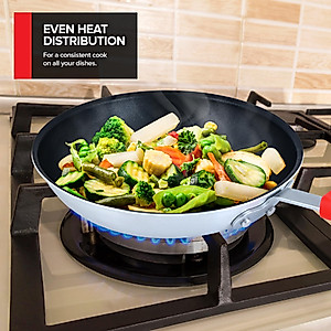 10" Pro Series Aluminum Nonstick Frying Pan, 3.5mm Thick Aluminum Professional Non Stick Pan, Every Day Use Heavy Duty Non Stick Frying Pan with Deep Sloped Sides and Riveted Handle for Extra Comfort