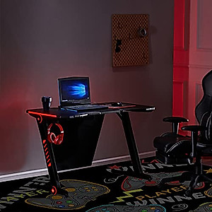 Gaming Room Carpet Rugs for Kids Teen Boys Bedroom, Gamer Room Decor Area Rug Carpet for Men Teenage, Non Slip Gamepad Gaming Chair Rug Mat for Playroom Wood Floor Living Room Desk Carpet, 59"*39"