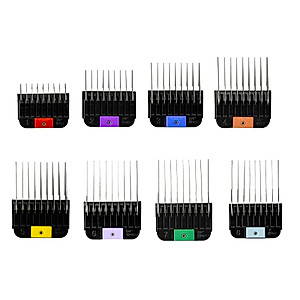 WAHL Professional Animal Stainless Steel Attachment Guide Comb Set for Detachable Blade Pet, Dog, Cat, and Horse Clippers (3390-100)