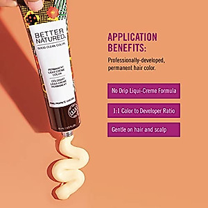 Better Natured Permanent 1B Blue Black Hair Color Dye - Naturally-derived, Vegan & 100% Gray Coverage that Lasts up to 8 Weeks