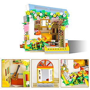 PinkBee Friends Flower House Building Block Sets, Girls Mini Greenhouse Apartment Dreamhouse Study Reading Room Bricks Kit Christmas Xmas Gifts for Adults Kids 8+ 8-12 6-12 7-9 (618 PCS)