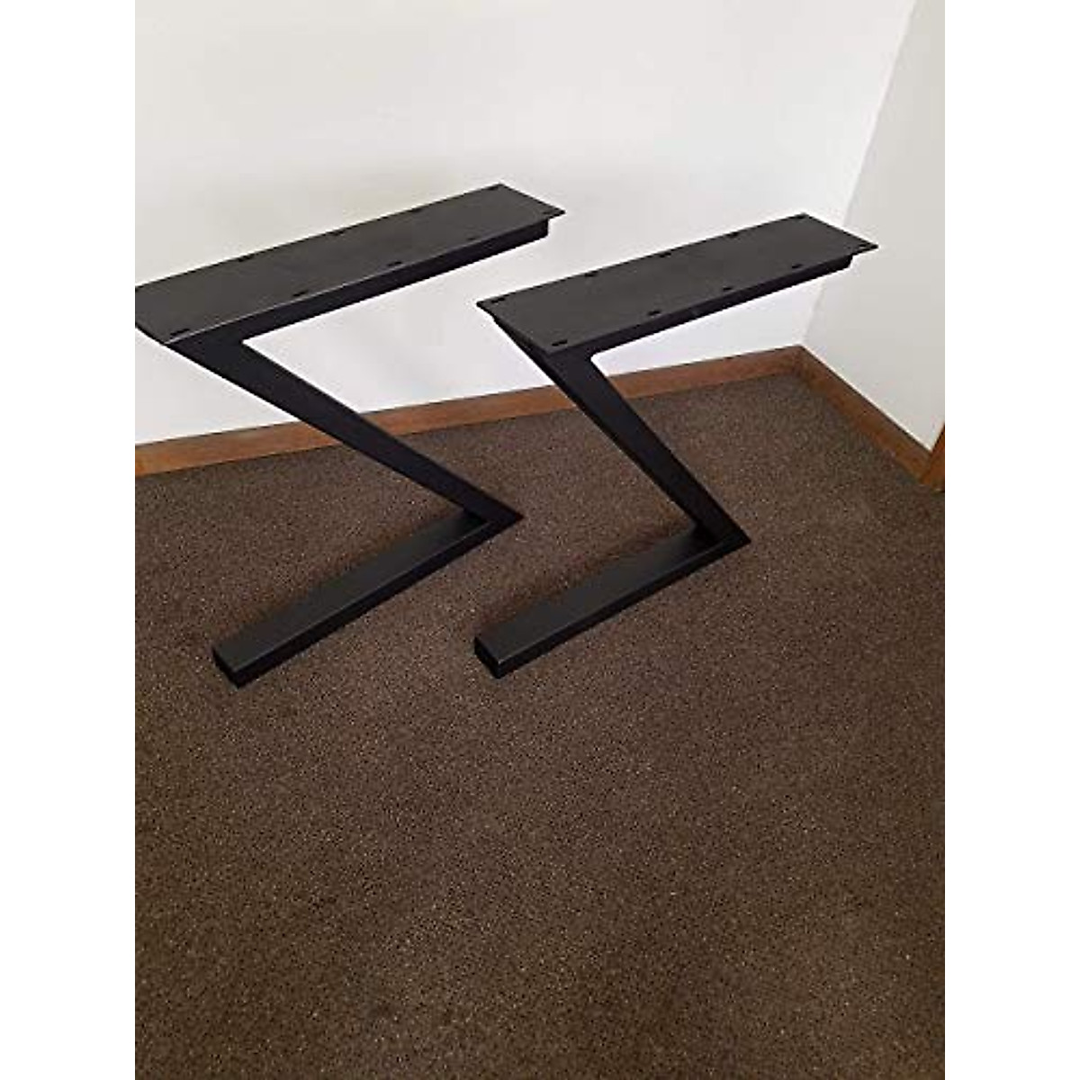 Metal Table Legs, Z-Shaped Style - Any Size and Color