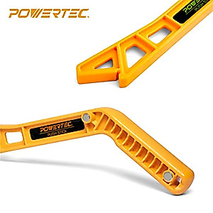 POWERTEC 71337 Deluxe Magnetic Push Stick for Table Saws, Router Tables, Band Saws & Jointers, Dual Ergonomic Handles w/Max Grip, Hand Protection fo Woodworking, Safety for Woodworkers – 1 Pack