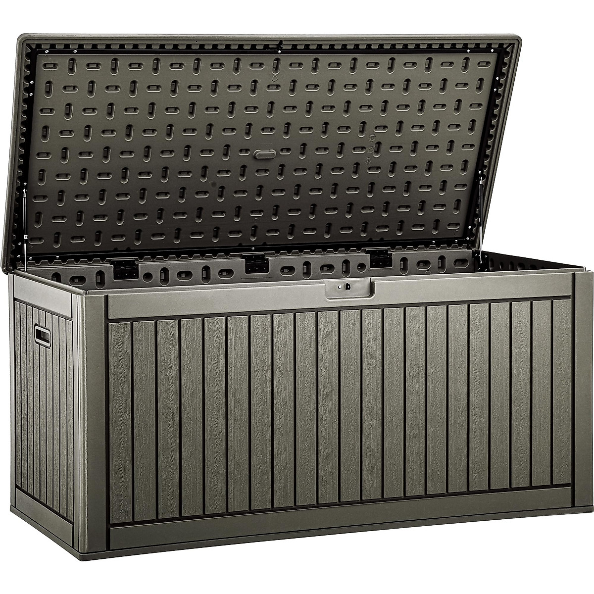 YITAHOME 260 Gallon Double-Wall Deck Box with Divider & Side Handles, Outdoor Large Storage for Patio Furniture Cushions, Garden Pool Accessories, Water Resistant & Lockable