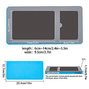 SUPERDANT Leather Cutting Die Bifold Card Holder Embossing Wooden Cutting Die Fabric Giftcard Holder Cutting Mold Die Cuts with Anti-Cracking Plastic Protective Box and EVA Foam for DIY Craft