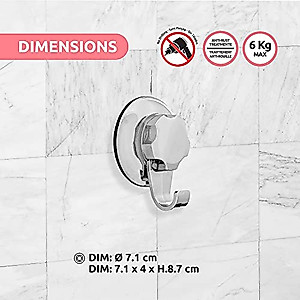 Compactor Bestlock Suction Cup Single Hook Pack (2, Chrome)