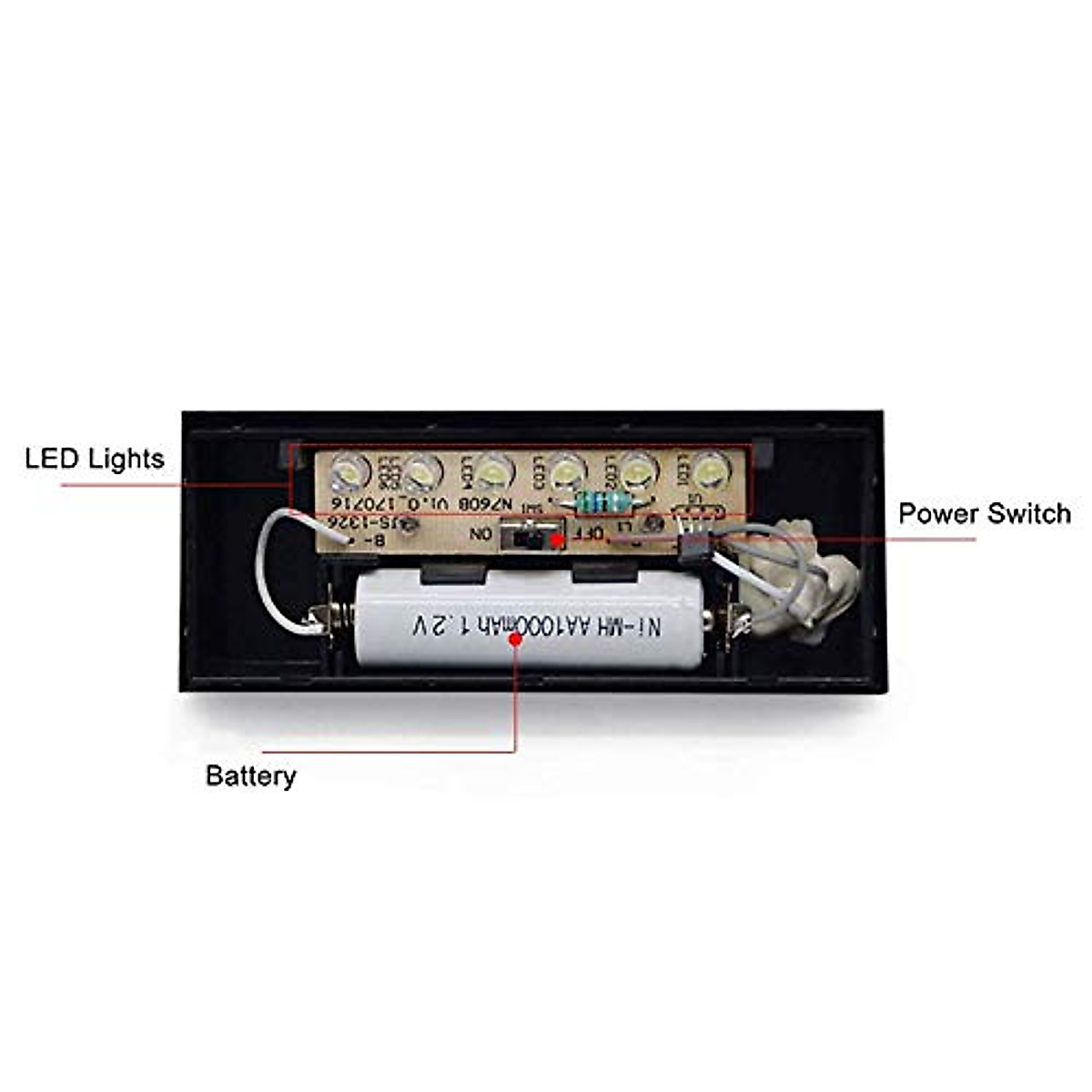 LED Solar House Number Light, Garden Numbers Solar Powered Address Sign LED Illuminated Outdoor Plaques and Wall Art Lighted Up for Home Yard Street (Digit 6)