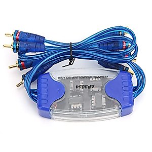 Noise Filter, Corrosion Free Ground Loop 4 Channel Ground Loop Isolator for Automotive
