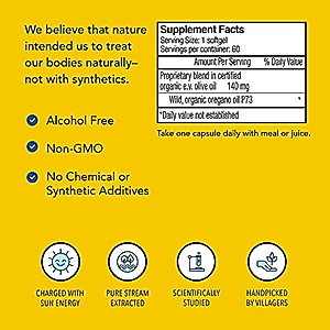 NORTH AMERICAN HERB & SPICE Super Strength Oreganol P73-60 Softgels - Immune System Support - Vegan Friendly Wild Oregano - 285% More Potent Than Regular Strength - Non-GMO - 60 Servings