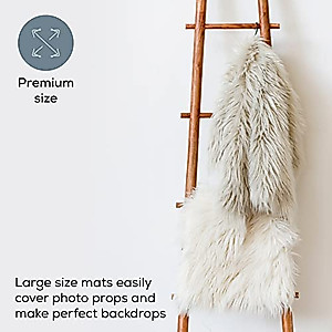 First Landings Faux Fur Newborn Photography Props Set of 2 Ultra Soft Faux Furs - Baby Photoshoot Props