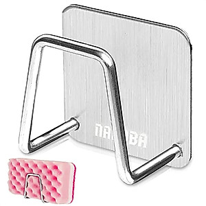NADOBA Sink Sponge Holder for Kitchen - Stainless Steel Sponge Holder Kitchen Sponge Holder for Sink - Dish Sponge Holder for Sink Soap Sponge Holder - Sponge Caddy for Kitchen Sink Sponge Holder
