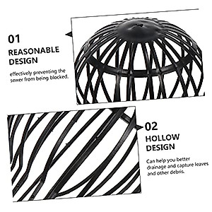 DOITOOL 4pcs Floor Drain Anti-Blocking Mesh Cover Rooftop Drain Cover Bathroom roof Filter Cap Gutter Strainer Floor Blocking Cover Gutter downspout Guard Bath Sink Detergent Plastic Round