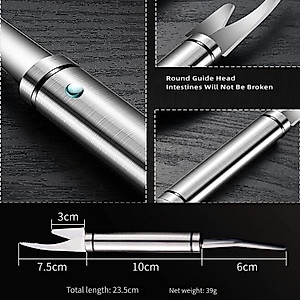 xianNv 5 in 1 Multifunctional Shrimp Line Fish Maw Knife, Stainless Steel Shrimp Deveiner Tool, Multipurpose Shrimp Peeler, Fish Scale Knife for Home Kitchen (Size : 2Pcs)