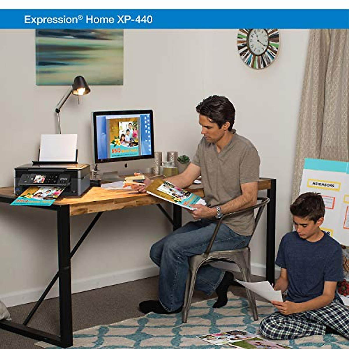 Epson Expression Home XP-440 Wireless Color Photo Printer with Scanner and Copier, Amazon Dash Replenishment Ready