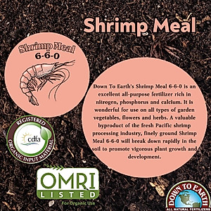 Down to Earth All Natural Shrimp Meal Fertilizer Mix 6-6-0, 2 lb