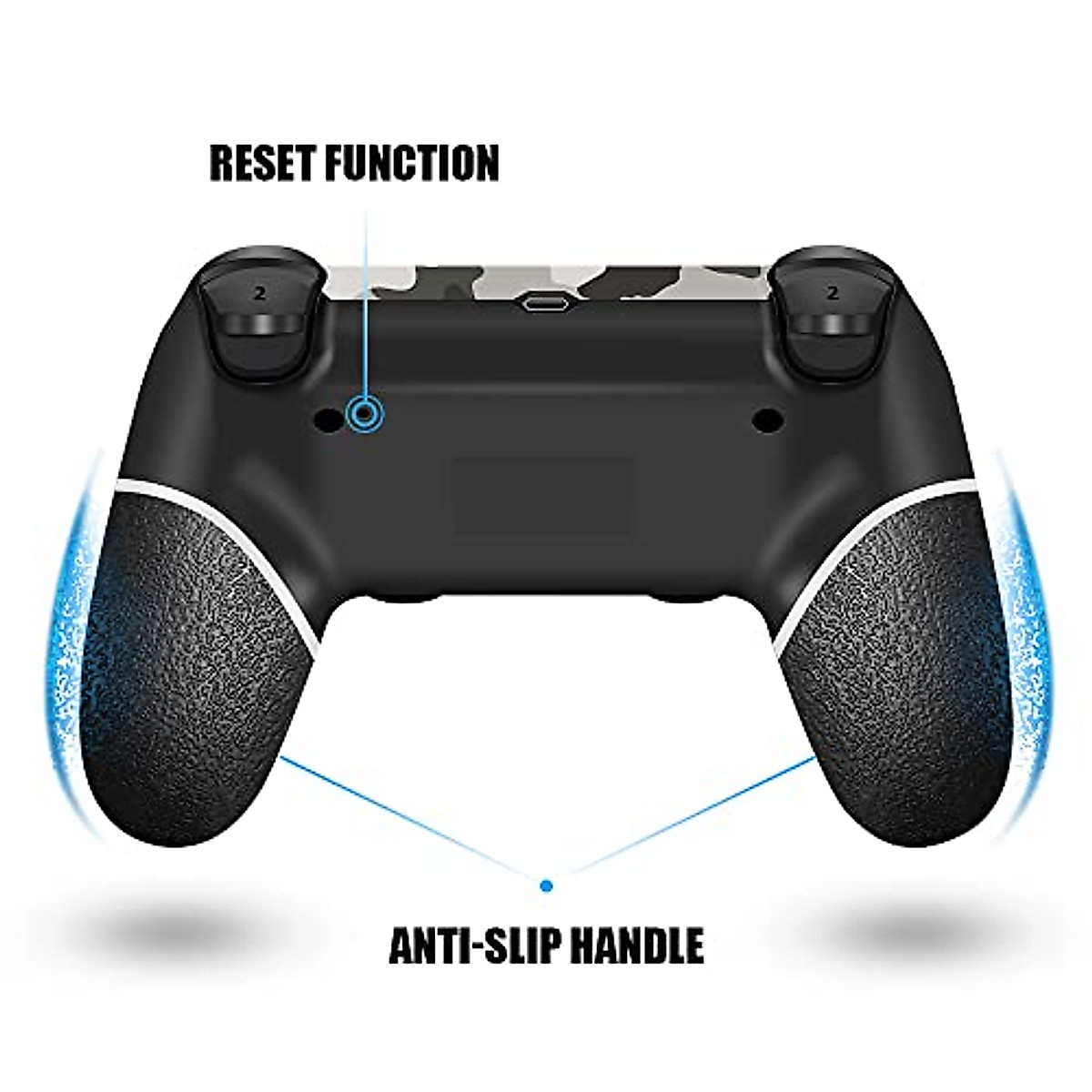 AceGamer Wireless Controller for PS4 Gamepad Compatible with PS4/Pro/Slim Double Shock/Touchpad/Headphone Jack/Six-axis Motion Control (Camouflage)