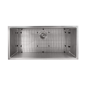 ZLINE 33" Meribel Undermount Single Bowl Stainless Steel Kitchen Sink with Bottom Grid (SRS-33)