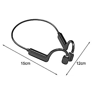 ZTGD G1-1 Wireless Bluetooth Bone Conduction Headphones Bluetooth-Compatible Earphone IPX5 Waterproof Ear Hook Swear-Proof Wireless Headphone for Sports Black