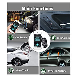 Keyless Entry for Car with Open Trunk Car Search Remote/App Control Fits for 95% DC12V Compact, Sedan, Coupes, SUVs