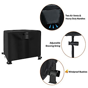 Fire Pit Cover, 28 Inch Square Firepit Covers Waterproof 600D Patio Fire Pit Table Cover for 22-28 Inch Gas Fire Pit Cover Propane Fire Pit Covers 28 x 28 x 25 (Square-28 x 28 x 25)