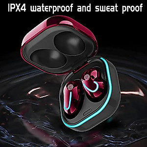 Wireless Earbuds Bluetooth Earphone in Ear Light-Weight Headphones Built-in Microphone Immersive Premium Sound with Charging Case (Purple)