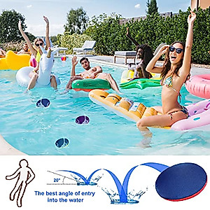 Chitidr 12 Pcs Water Jumping Ball and Disc Set 2 Inch Water Bouncing Ball Water Skipping Beach Ball 3 Inch Disc Beach Toys Skip Beach Games Sets for Kids Adults Outdoor Games Pool River Lake