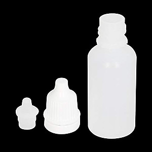 Othmro 0.5oz PE Lab Eye Plastic Dropper Bottles 30pcs, 15ml Squeezable Eye Liquid Dropper Thin Mouth Via of Liquid Sample Seal Storage Bottle with Childproof White Cap