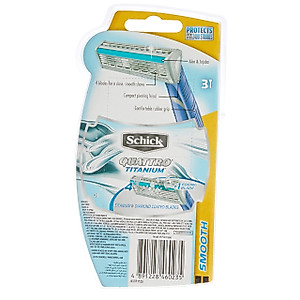 Schick Quattro4 Titanium Disposable Men's Razor 2 Pack (6-Count)