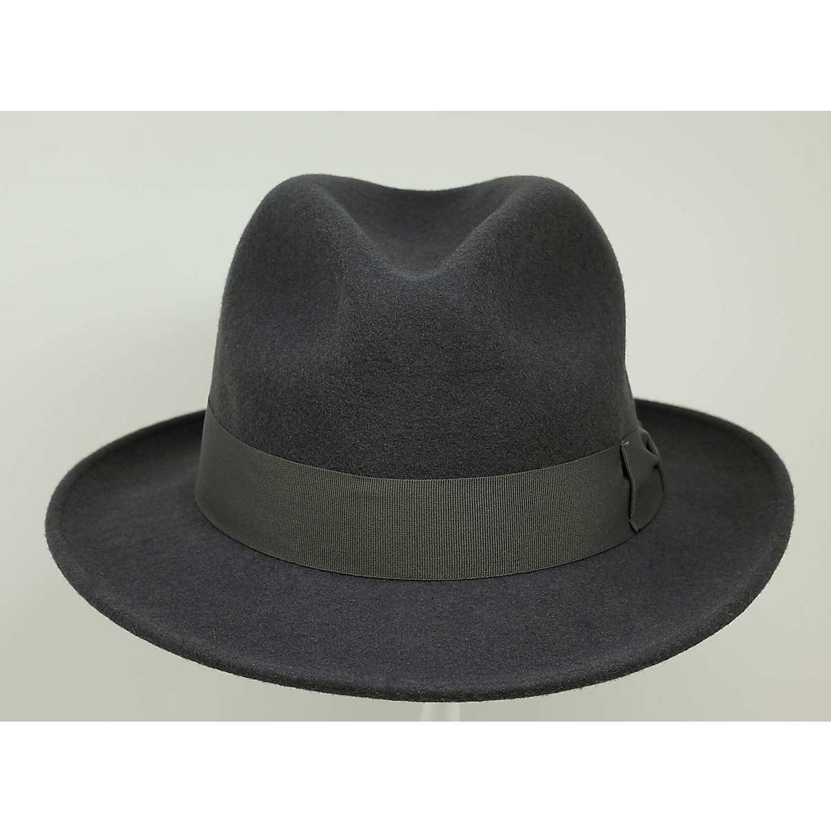 Swift - Fedora - Lightweight - 100% Wool Felt - Crushable for Travel - Water Resistant - Snap Brim - Dark Grey 58cm