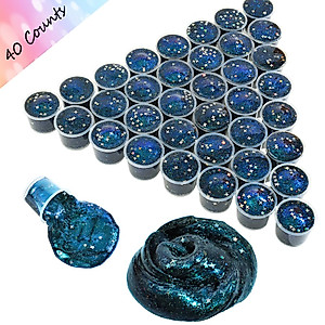 UIVIEHIR Galaxy Slime Kit 40 Pack, Party Favors for Kids, Perfect for Goodie Bags and Stocking Stuffers, Stress Relief Toy for Girl and Boys 6 7 8 9 10 11 12