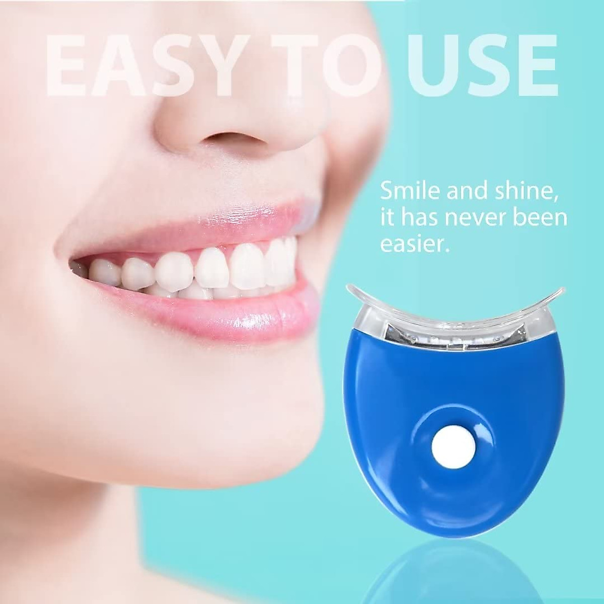 Teeth Whitening Kit (10) Gel (2) Trays (1) White LED Light Best Dental No Animal Byproducts