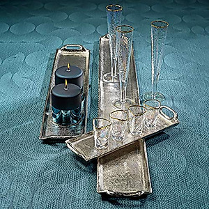 26" Khanya Rectangular Aluminum Tray