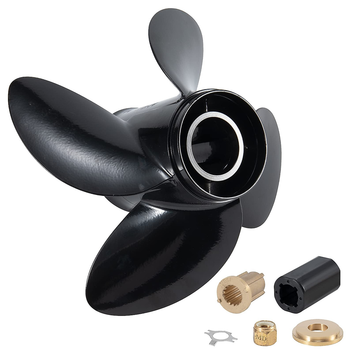 YOUNG PROPS 48-8M0084495 14 x 19 (Hub Kits Included) Upgrade Aluminum Boat Propeller for Mercury Engines 135-300HP 2 & 4-Stroke Outboards, Mercruiser Alpha &Bravo ONE,4 Blades 15Spline Tooth RH