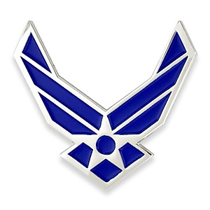 PinMart’s Officially Licensed US Air Force Wing Lapel Pins – USAF Flag, USAF Emblem, & Air Force Insignia Military Pins – Perfect Veterans Day Gifts for Men and Women with Secure Clutch Back
