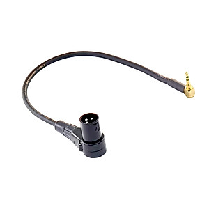 WJSTN Right Angle Male XLR to 3.5mm Adapter,3.5mm (1/8 Inch) TRS to XLR Stereo Male to XLR Male Cable (1feet)