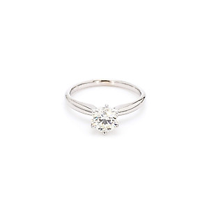 14k White Gold Lab-Grown Diamond Solitaire Wedding Engagement Ring (1/2 cttw, I-J Color, VS2-SI1 Clarity) Size 6