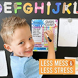 Slime Kids Chore Chart Magnetic, Reward Chart for Kids, Good Behavior Chart for Kids at Home, My Responsibility Chart for Kids, Magnetic Reward Chart for kids Behavior, Color Chore Chart for One Child