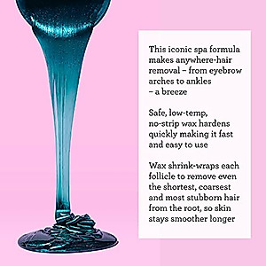 Bliss Poetic Waxing At Home Wax Kit - 5.3 Fl Oz - Microwavable Stripless Wax Hair Removal Kit - Fragrance Free - Safe for All Skin Types - 6 PC Set