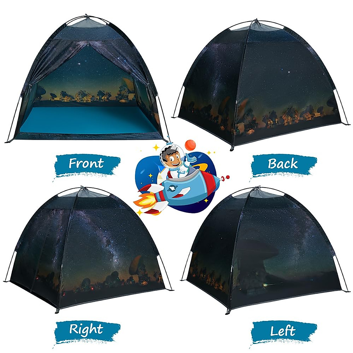 Mnagant Kids Play Tent-61”x61”x45”Imaginative Play Popup Tent Space World Tent for Kids Indoor/Outdoor Fun-Kids Galaxy Dome Tent Playhouse for Boys and Girls,Perfect Kid’s Gift