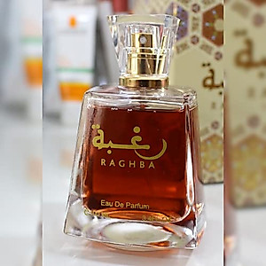 Lattafa Perfumes Raghba EDP - Eau De Parfum 100ML (3.4 oz),Long-Lasting Spray I Agarwood (oud),Saffron,Cinnamon I Signature Bottle I by Lattafa