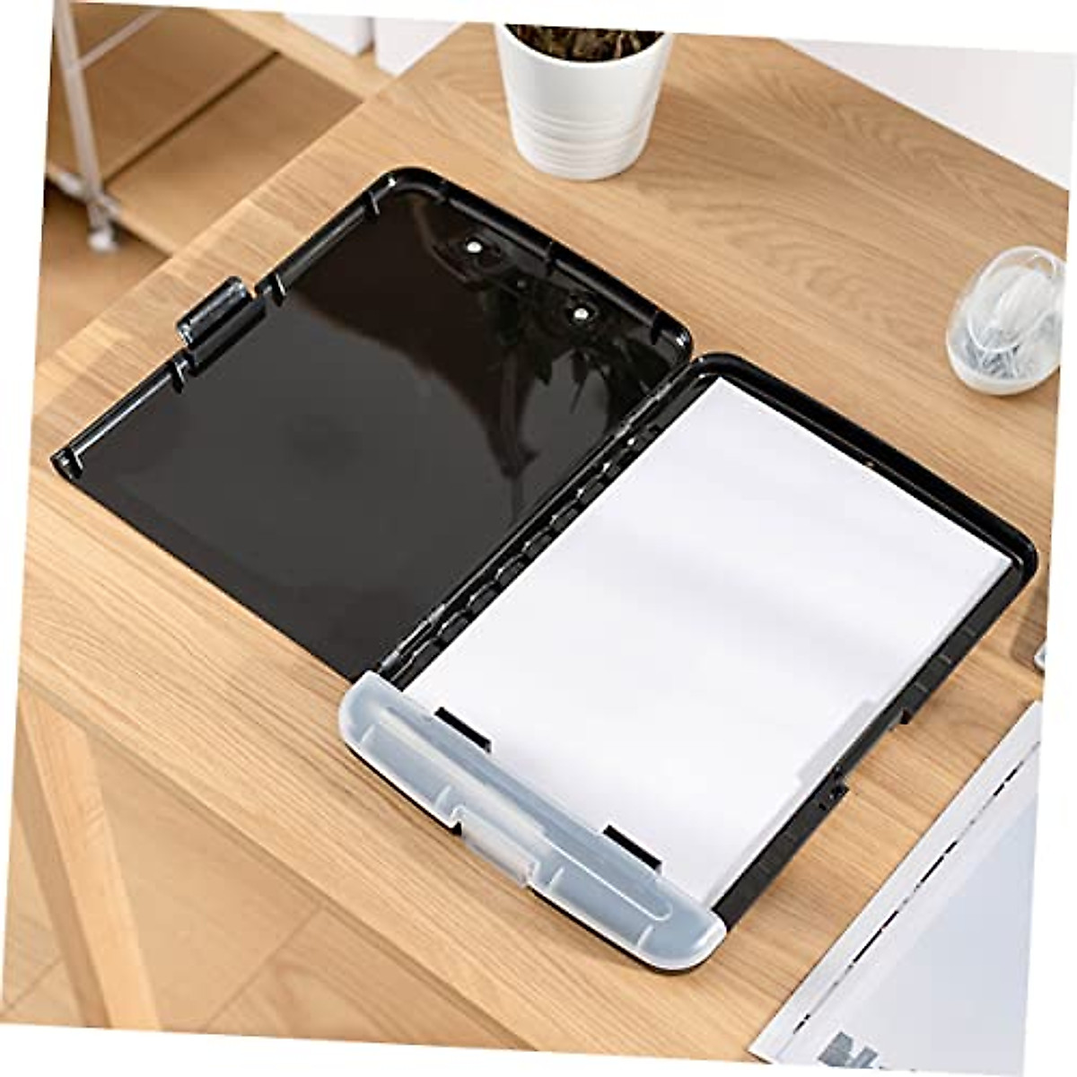 Storage Exam Paper Clips Teacher Clipboard Folder Clipboard Test Paper Holder File Clip Practical Document Holder A4 Black Pp Seal Test Strip Plastic Document Folders