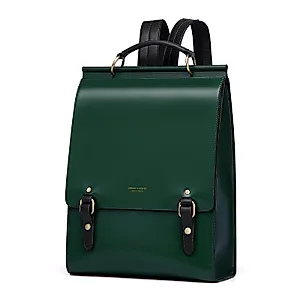 Cnoles Leather Backpack Purse For Women Fashion Ladies Vintage Bags Casual College Travel Backpacks Large bag Green