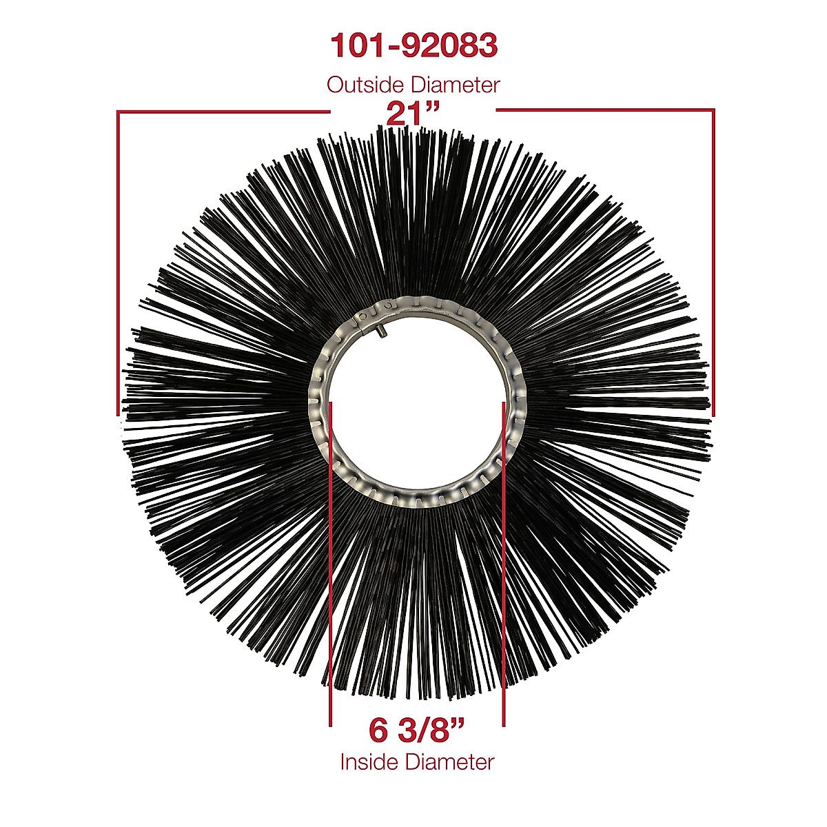 MB Replacement Brush for Bobcat 60 Inch Bucket Sweeper Poly / Wire Refill Kit 21 x 6-3/8 Inch Convoluted Brush Sections
