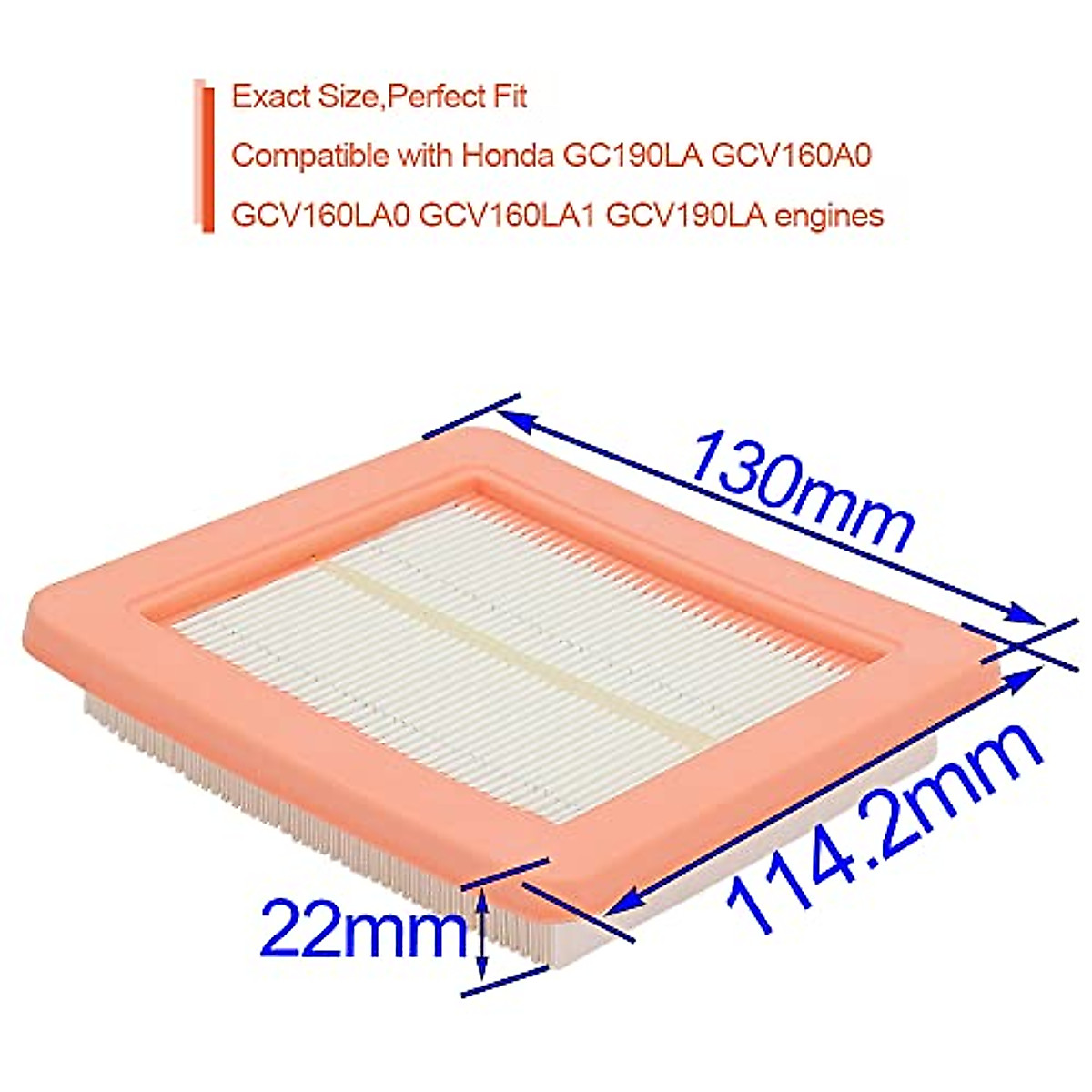 Hipa 17211-Z8B-901 Air Filter for Honda GCV160LAO GCV190LA HRR216K9 GC190LA HRR216 HRB216 HRB217 HRC216 HRS216 HRT216 HRX217 HRZ216 HU800AWD Lawn Mower (3 Pack)