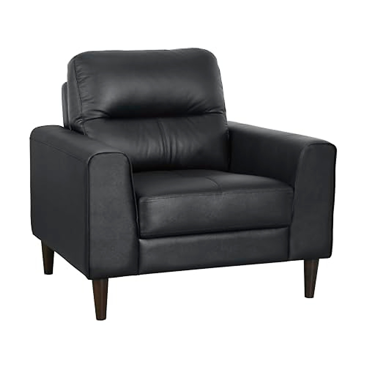 Lexicon Prenzo Leather Match Living Room Sofa Set, 3-Piece, Black
