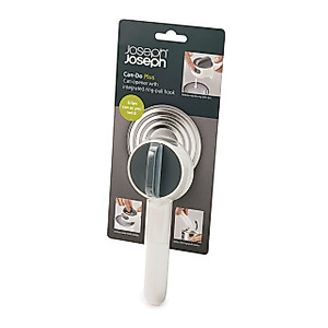 Joseph Joseph Can-Do Plus Compact Can Opener Manual Easy Twist Pull Tab Stainless Steel Portable Space-Saving, White