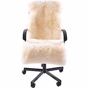 Woolous Sheepskin Rug, New Zealand Large Genuine Natural Lamb Skins Fur Real Sheep Skin Throw Rug for Bedroom and Living Room, (Single Pelt 2x3ft,Ivory)